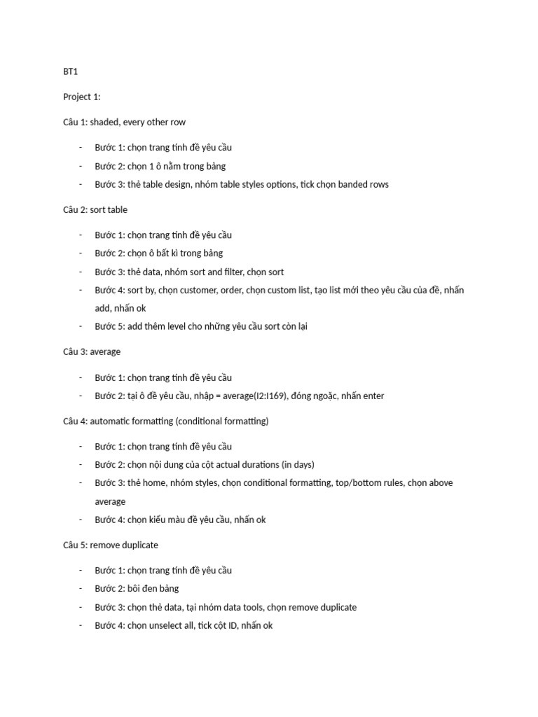 Note excel MOS | PDF