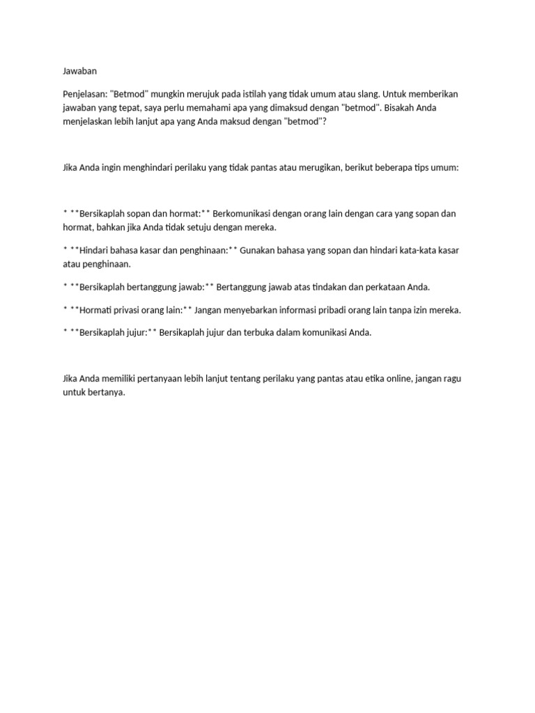 apa sih yang dimaksud bedmod | PDF