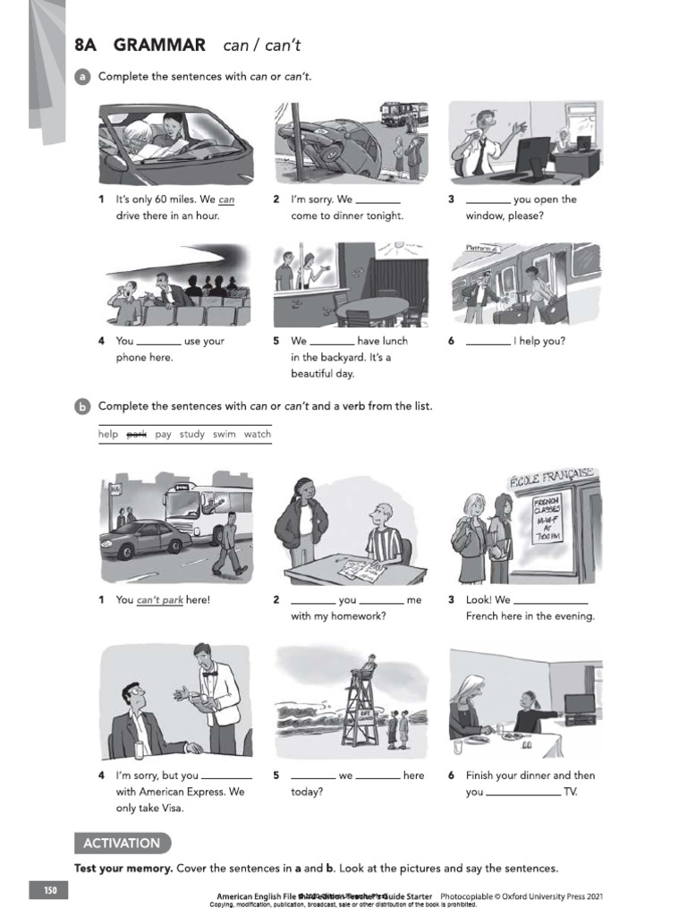 8A Grammar Activity | PDF