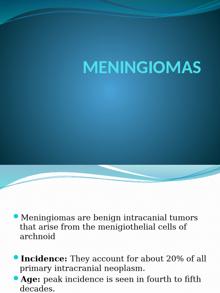 MENINGIOMAS AND GLIOMAS. | PDF