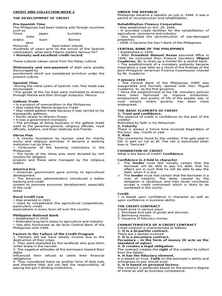 Credit and Collection | PDF | Finance & Money Management | Credit