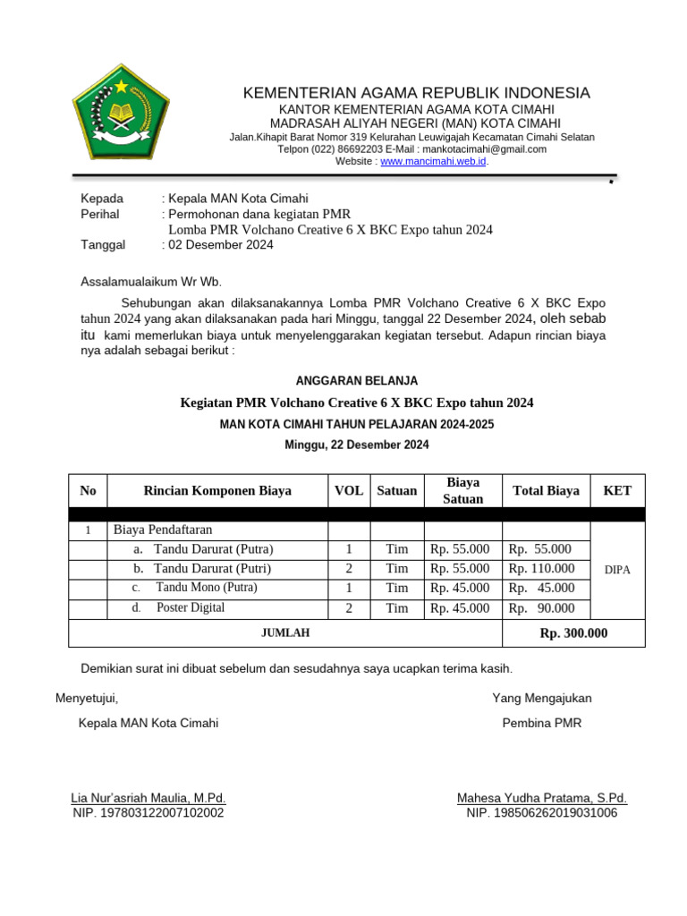 2 Surat Pengantar Dipa Tanpa | PDF