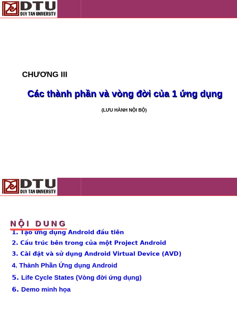 Chuong 3 - Chu Ky Ung Dung Android | PDF