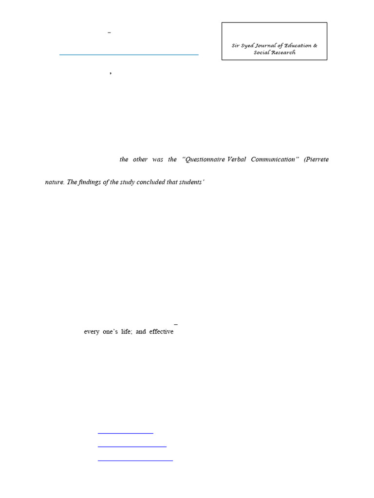University Students Communication Skills As A Det | PDF | Student's T ...