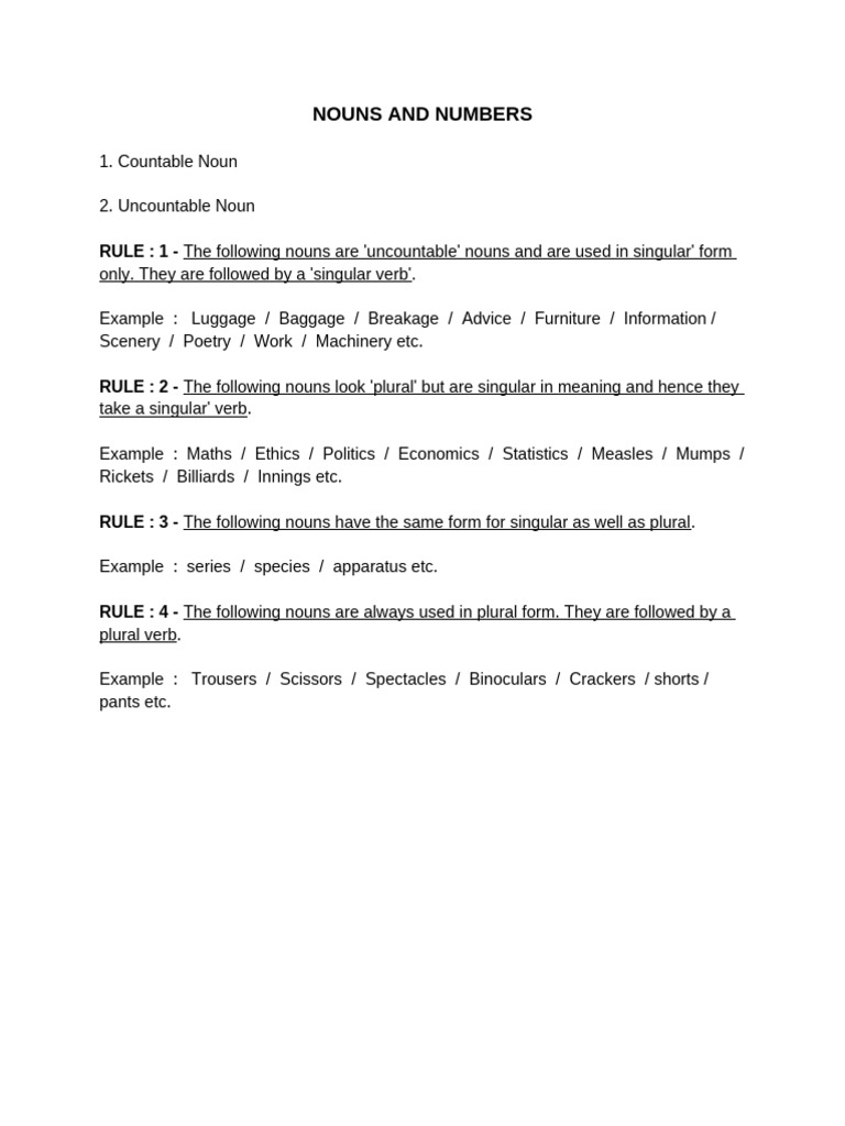 NOUNS AND NUMBERS | PDF | Noun | Linguistic Typology