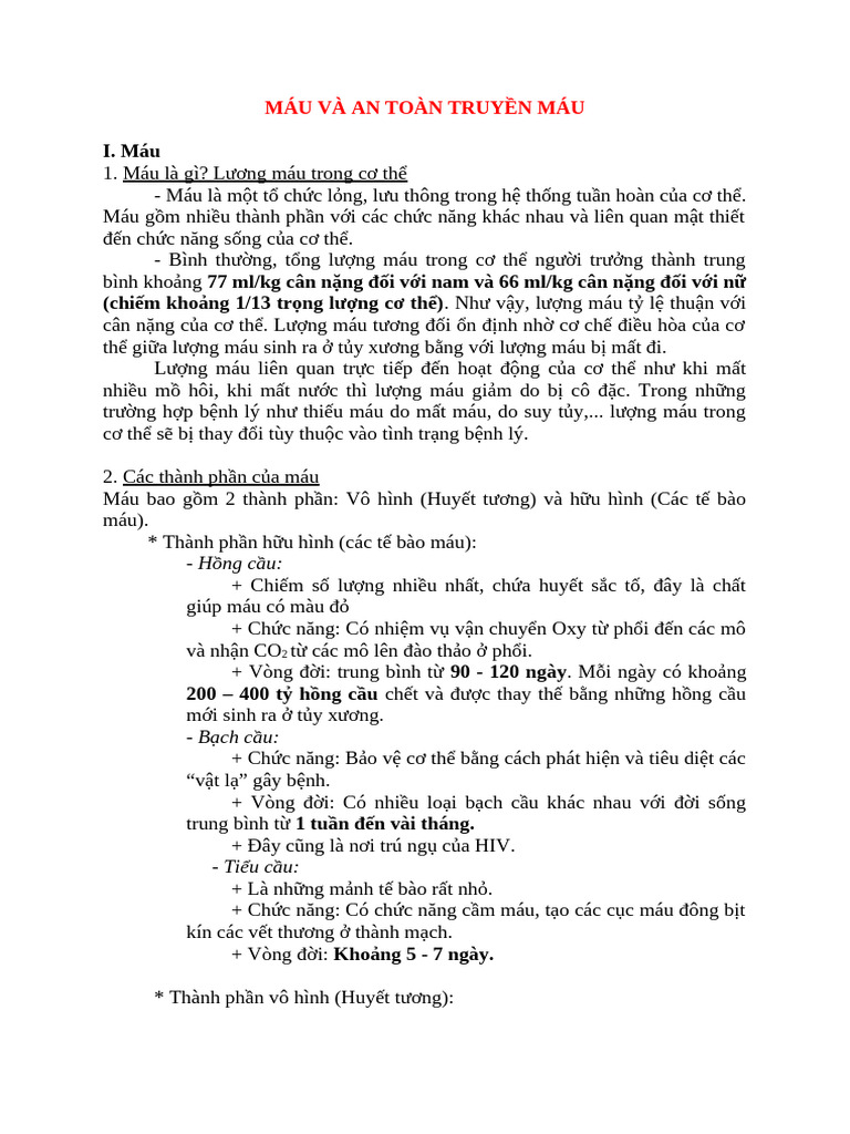 2.[KT] MÁU VÀ AN TOÀN TRUYỀN MÁU | PDF