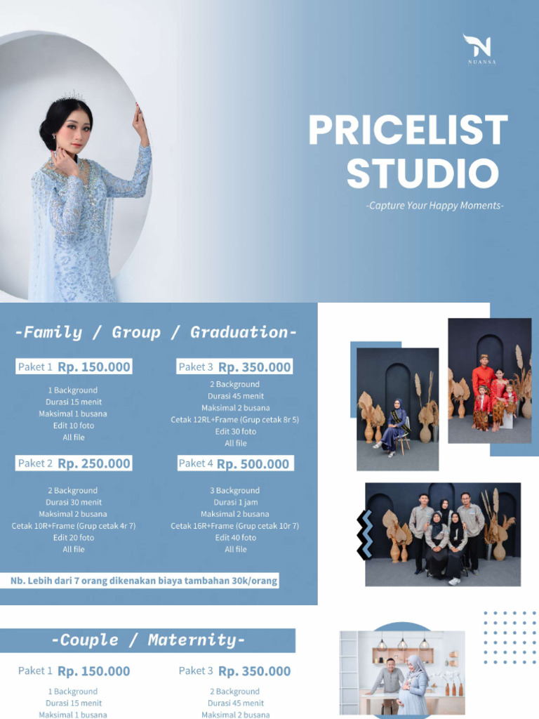 Pricelist Nuansa Studio | PDF