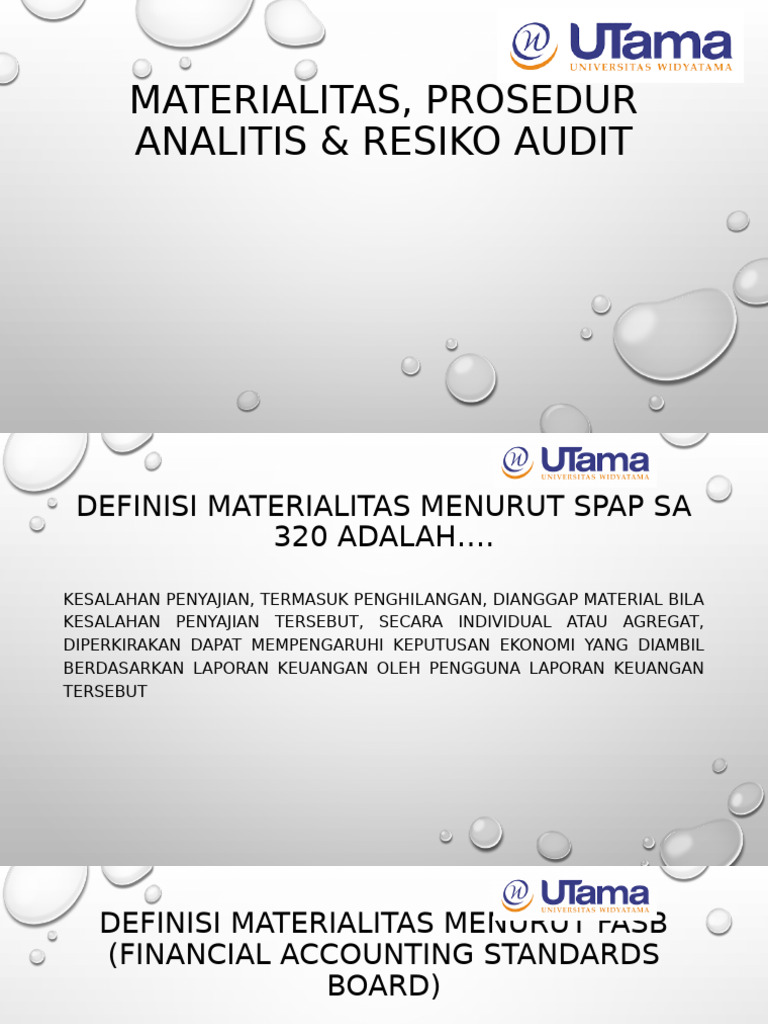 Materialitas & Risiko Audit | PDF