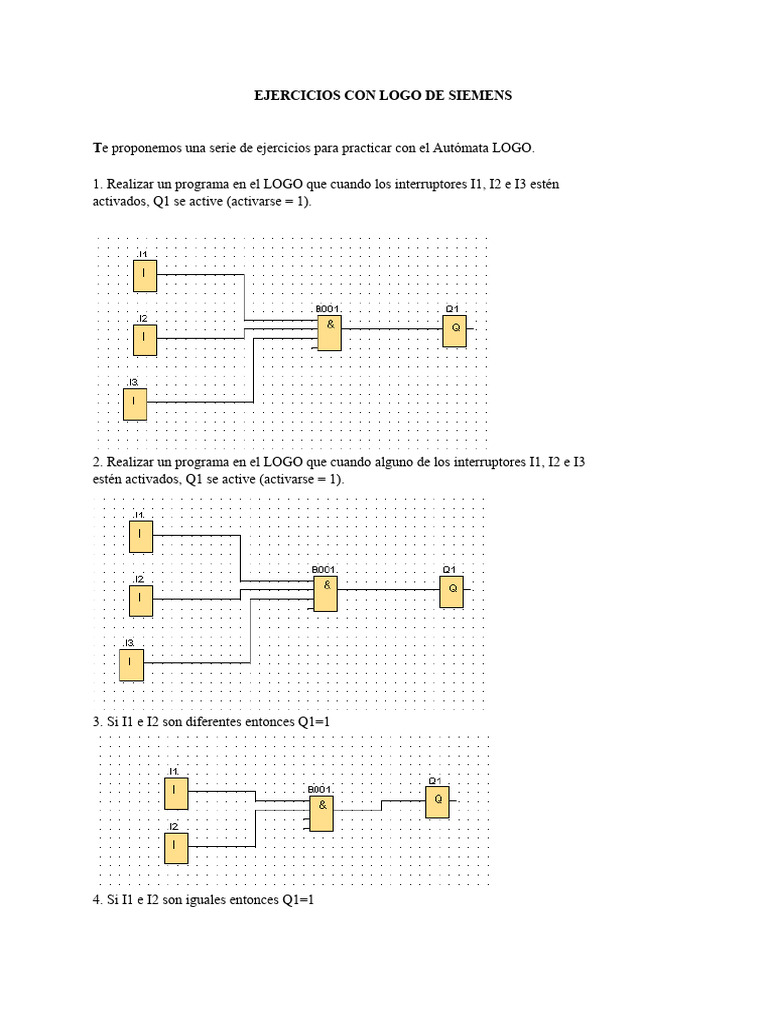 Ejercicios Con Logo de Siemens | PDF | Cambiar | Diseño