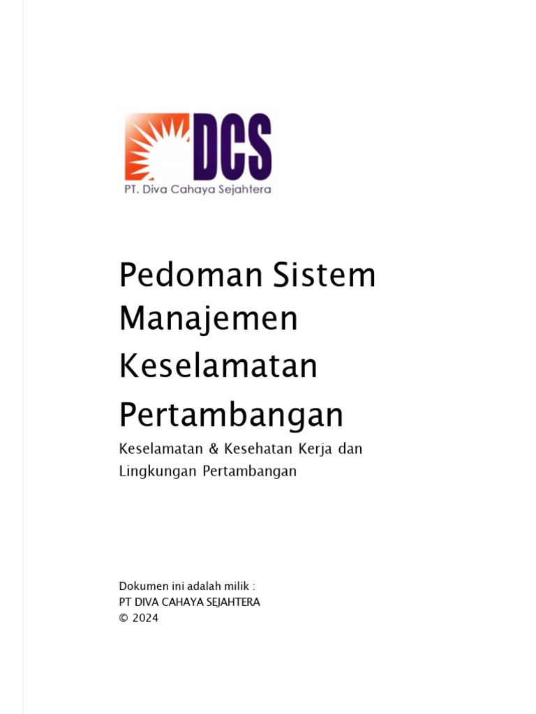 Pedoman Keselamatan Pertambangan | PDF