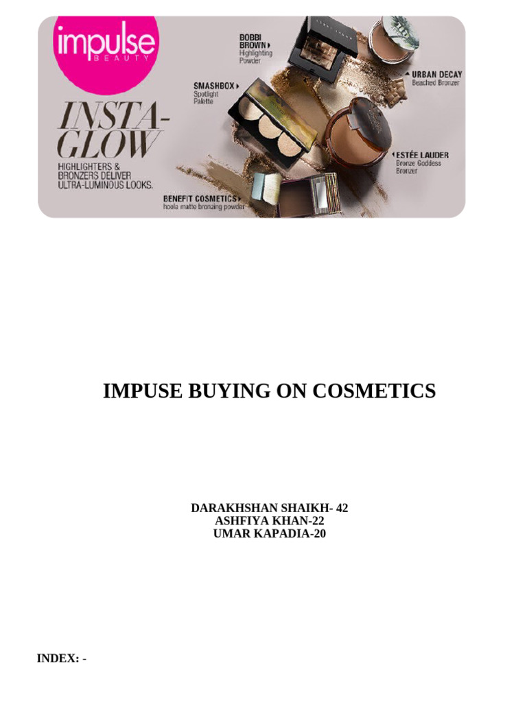 Impulse Buying On Cosmetics.-3 | PDF | Impulsivity | Consumer Behaviour