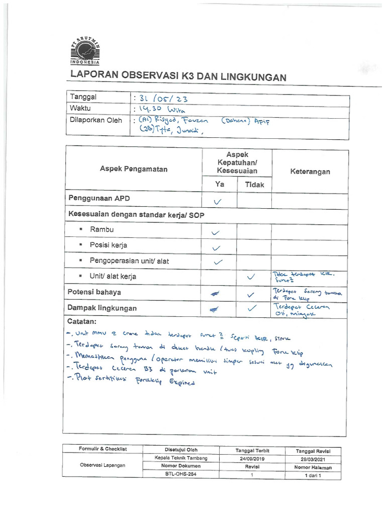 310523 Inspeksi Gudang handak | PDF