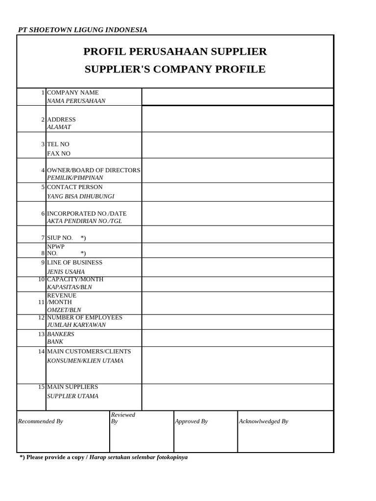 Form Comp Profile Sli | PDF
