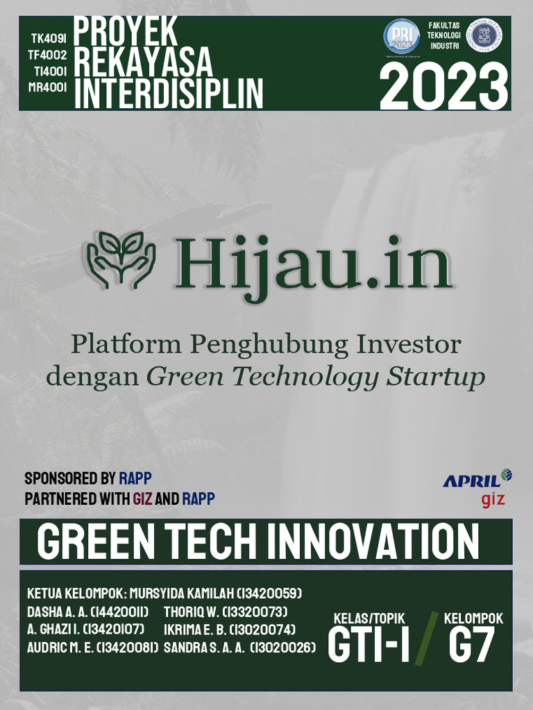 Solusi Pendanaan untuk Startup Teknologi Hijau | PDF