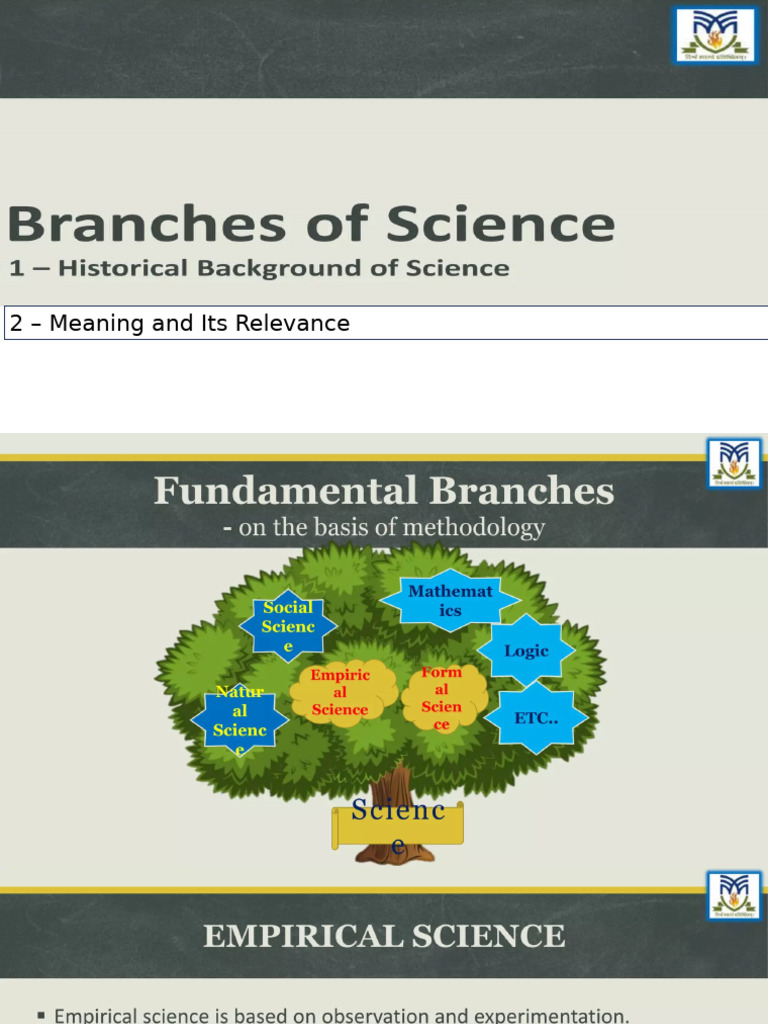 2 - BRANCHES OF SCIENCE - Simplified | PDF