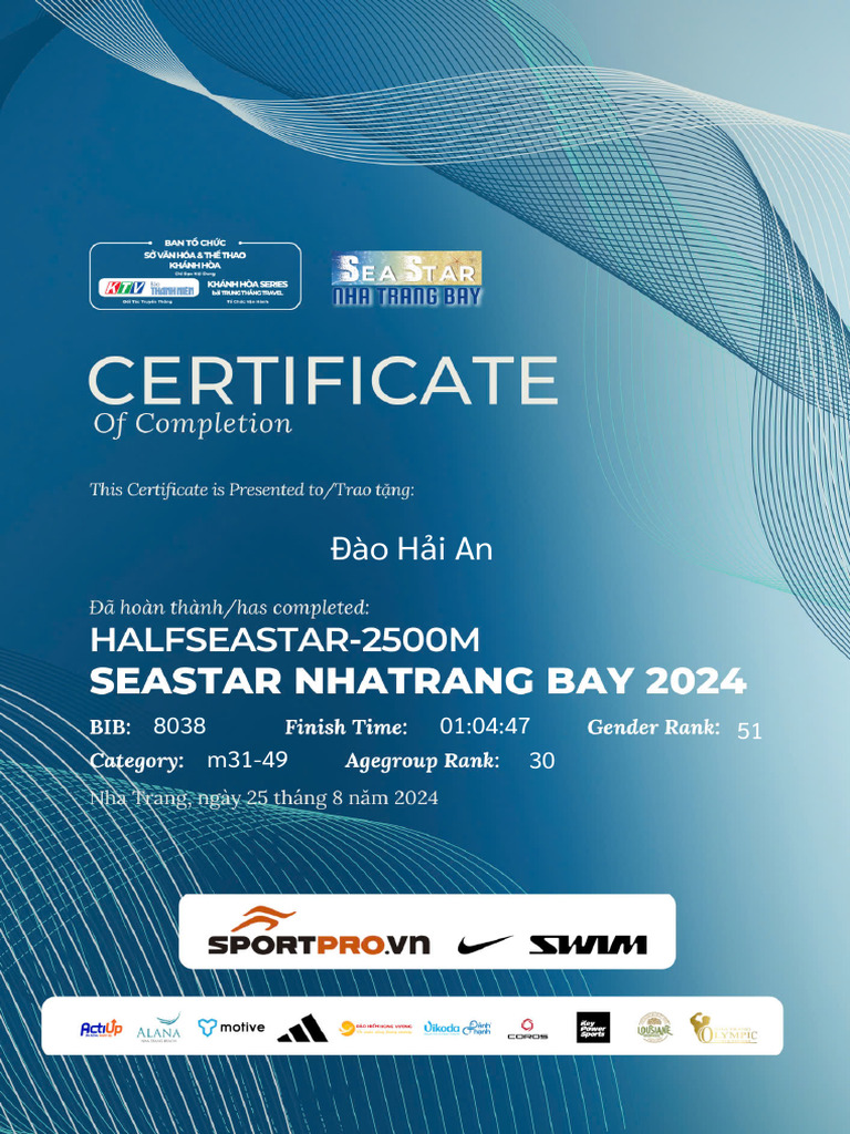 Race Certificate | PDF