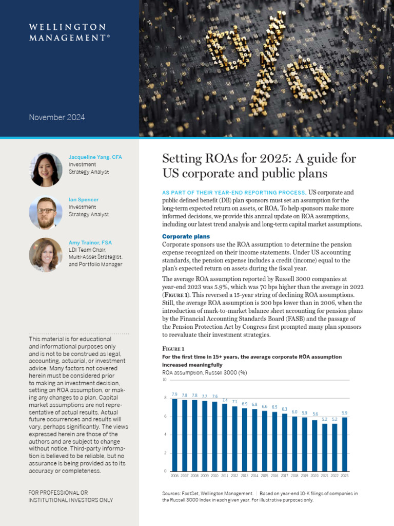 2025 ROA Guide for US Pension Plans | PDF | Bonds (Finance) | Investing