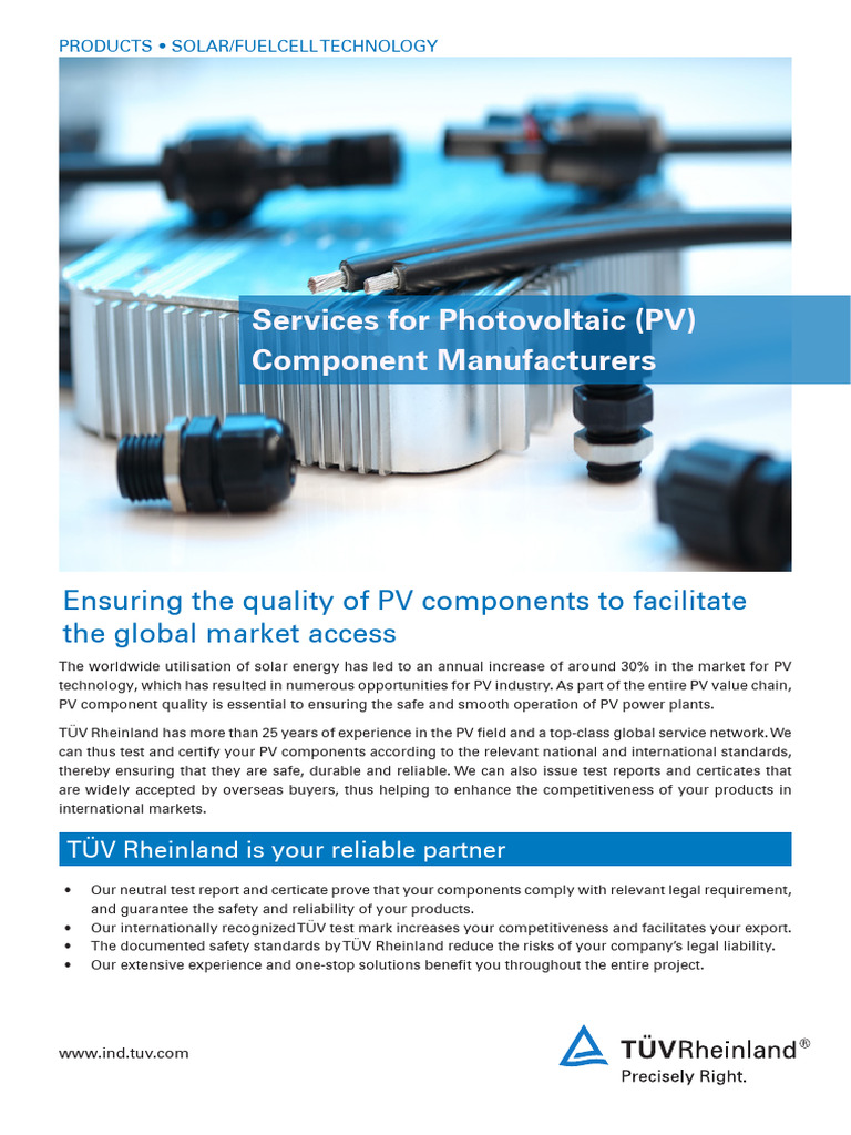 Tuv Rheinland 02 Quality - of - PV - Components en | PDF | Sustainable ...