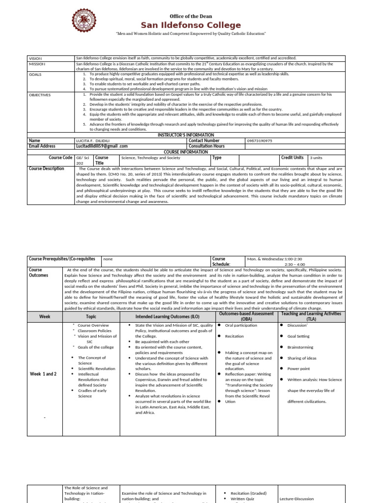 Sci 202 Science, Technology and Society | PDF | Science | Biodiversity
