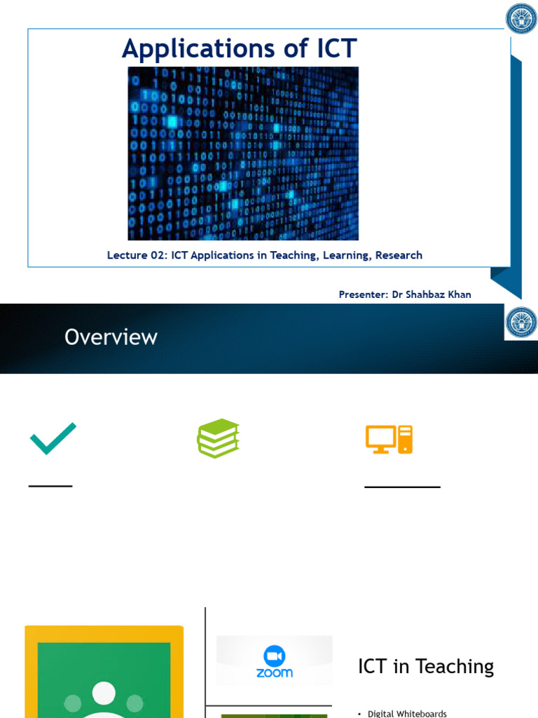 Lecture 2 - Applications of ICT | PDF | Educational Technology | Application Software