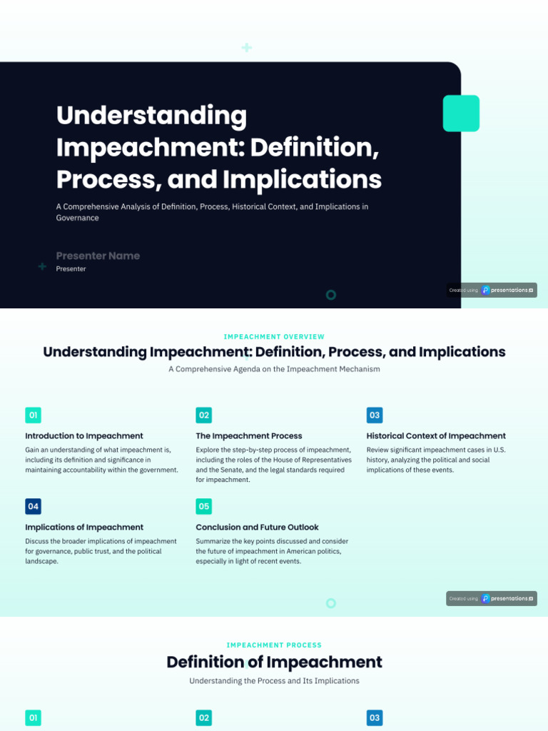 Understanding Impeachment - Definition, Process, and Implications | PDF