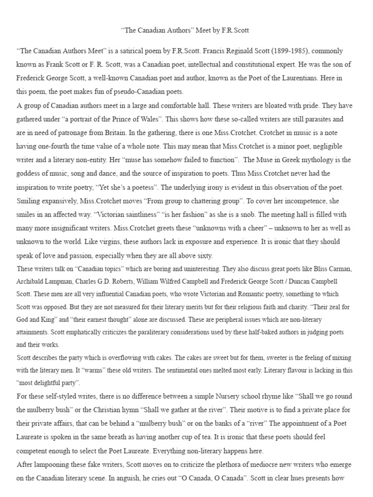 the canadian authors meet - Google Docs | PDF | Poetry