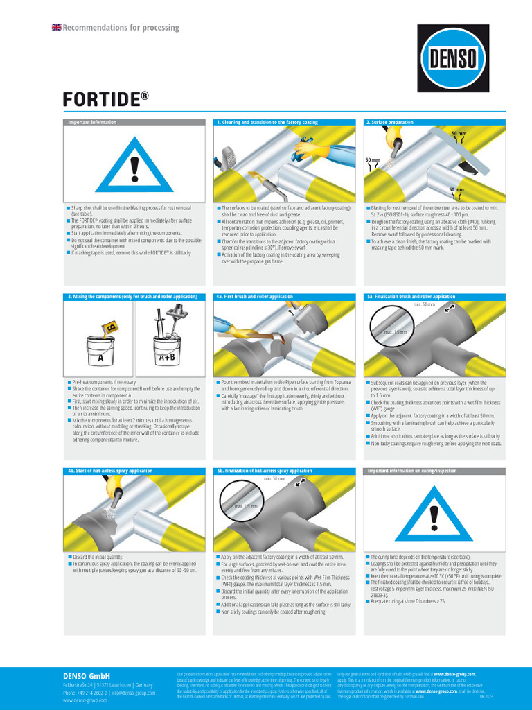 FORTIDE R - WS Application Recommendation PR00873625 | PDF | Lamination | Coating