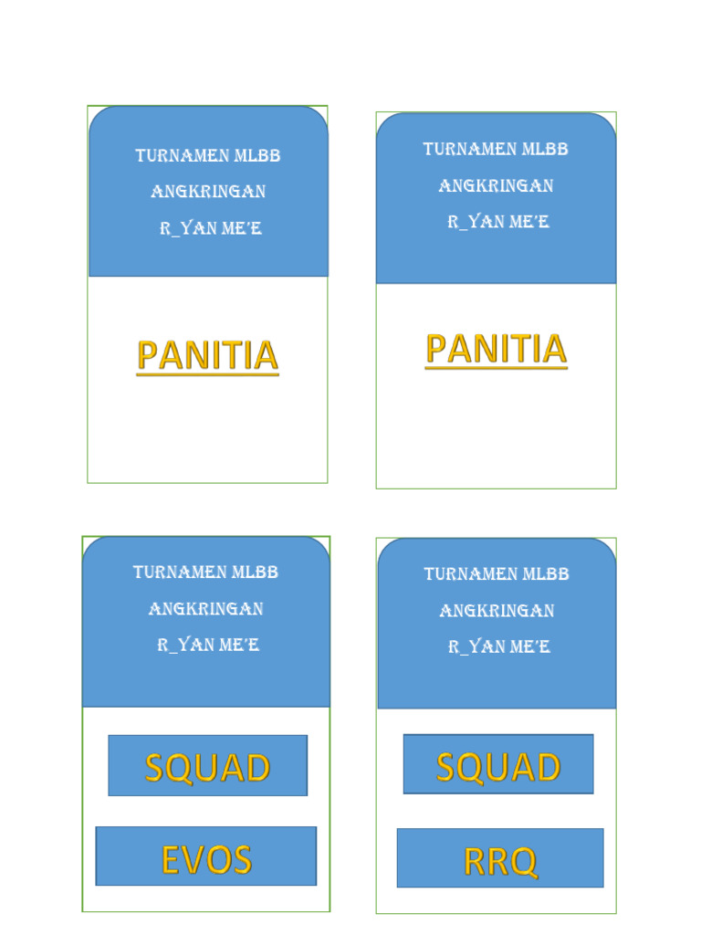 Name Tag Panitia MLBB | PDF