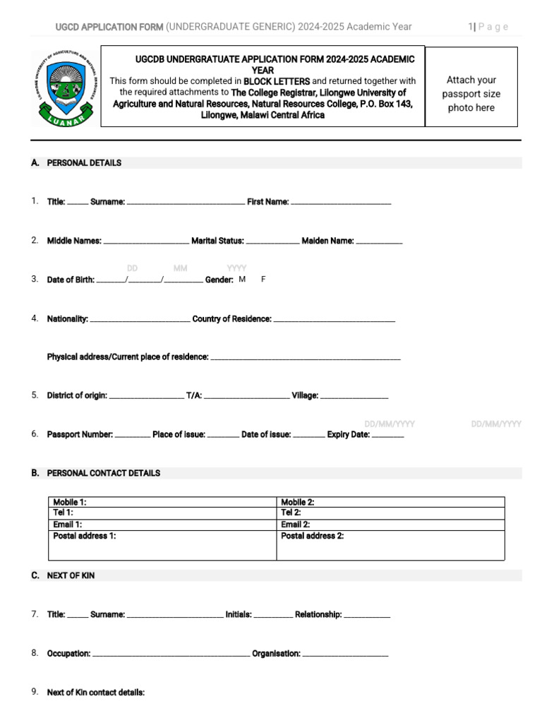 Diploma Application Form 24 - 25 | PDF