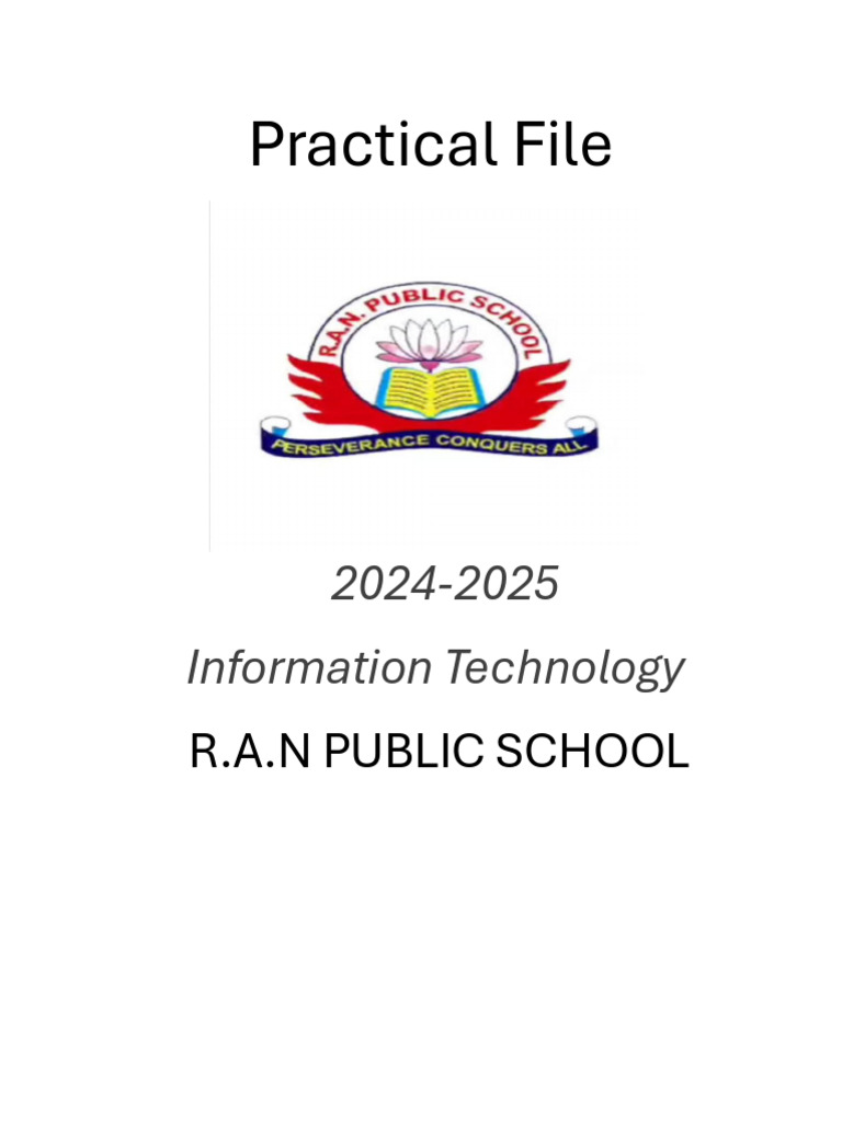 Practical File: 2024-2025 Information Technology | PDF | Worksheet | Hyperlink