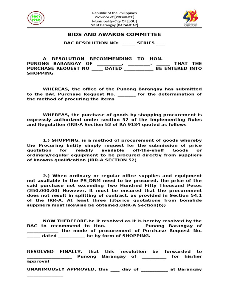 BAC | PDF | Procurement