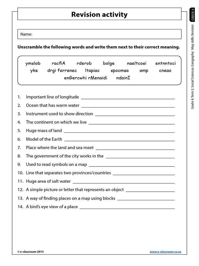 enggr4t2-ss-geography-map-skills-revision | PDF | Geographic Data And ...