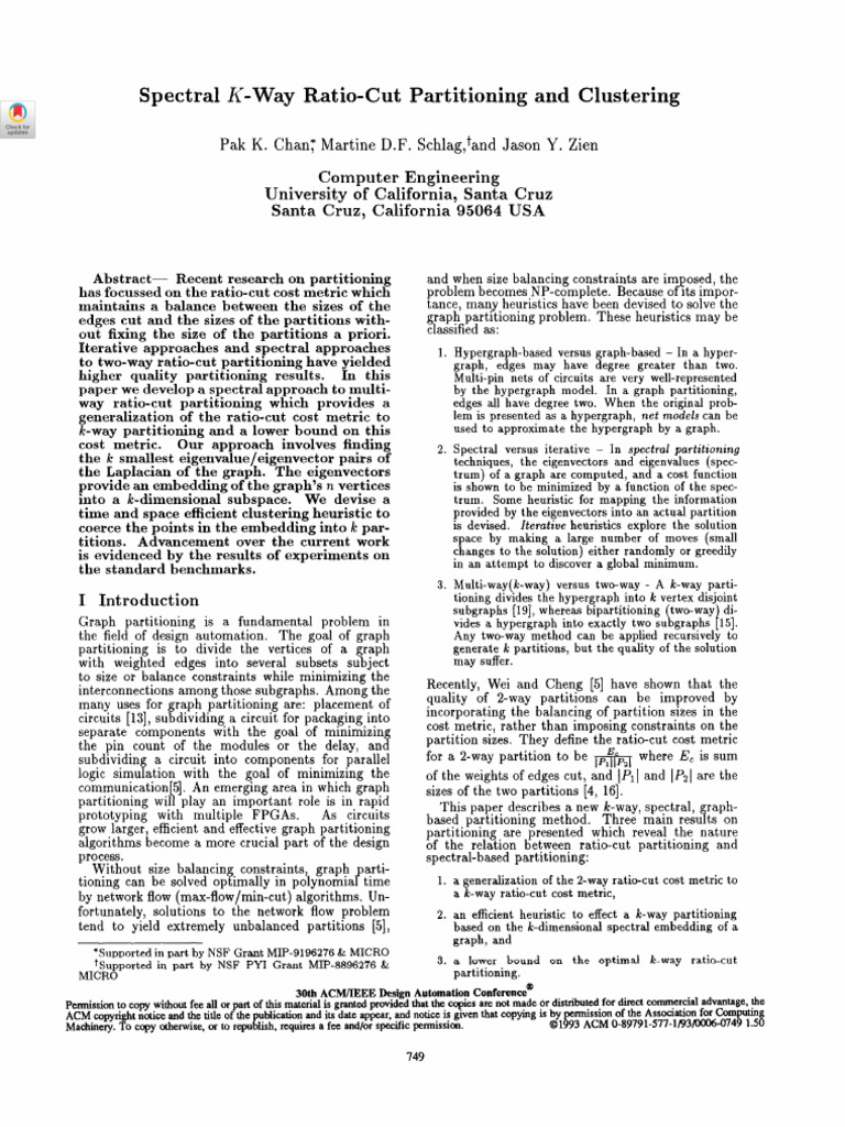 Spectral k-way ratio-cut | PDF | Eigenvalues And Eigenvectors | Matrix (Mathematics)