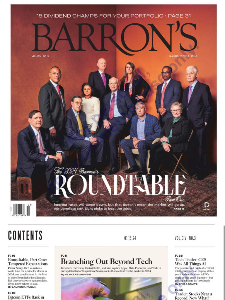 barrons_20240115 | PDF | Exchange Traded Fund | Private Sector