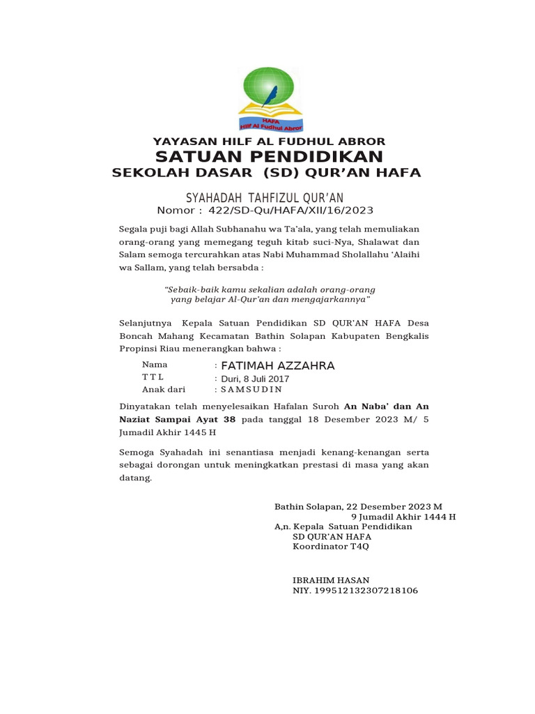 Piagam Fatimah | PDF