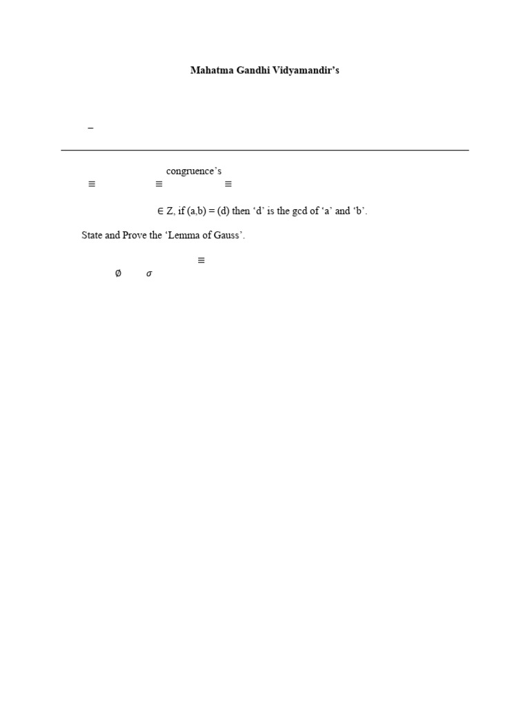 Number Theory QP | PDF