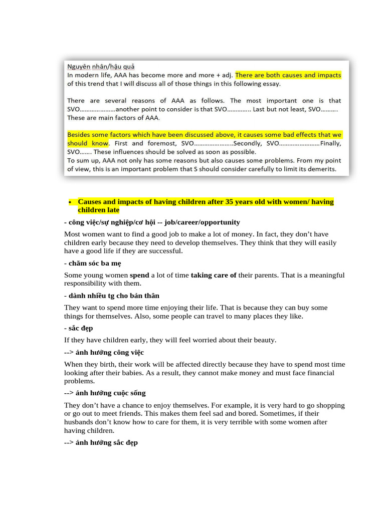 Impacts of Late Parenthood on Women | PDF | Knowledge | Behavioural ...
