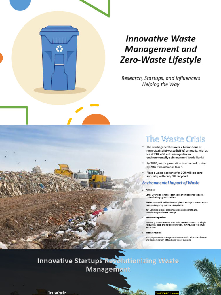 Presentation on Innovative Waste Management and Zero-Waste Lifestyle Aryan Roy 1st Semester ...