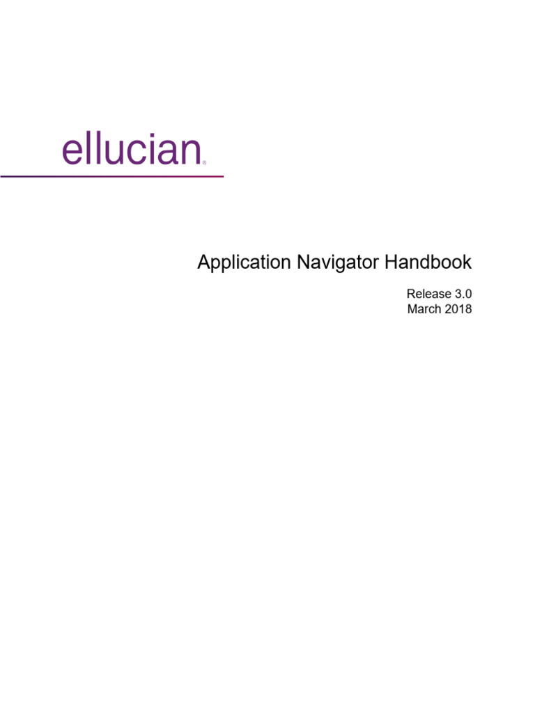 Application Navigator Handbook 3.0 | PDF | Icon (Computing) | Menu (Computing)