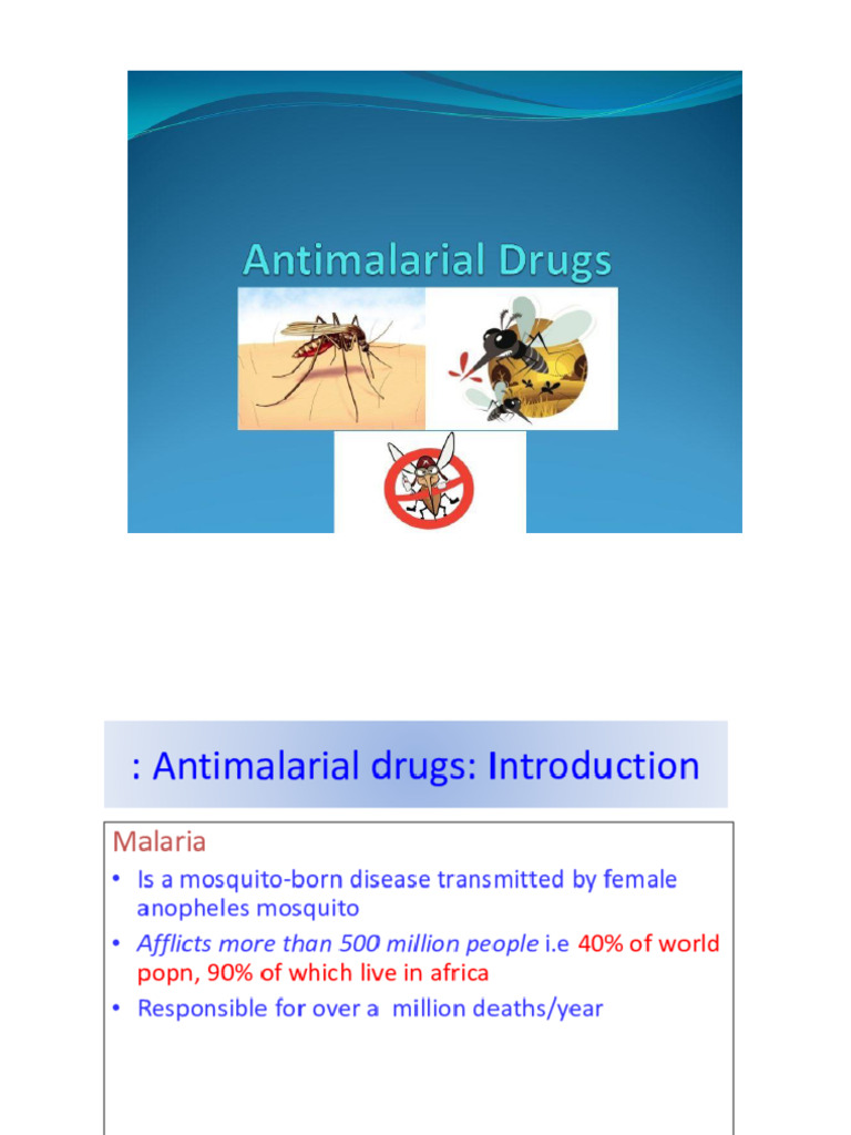 Antimalarials - 1 | PDF | Malaria | Clinical Medicine