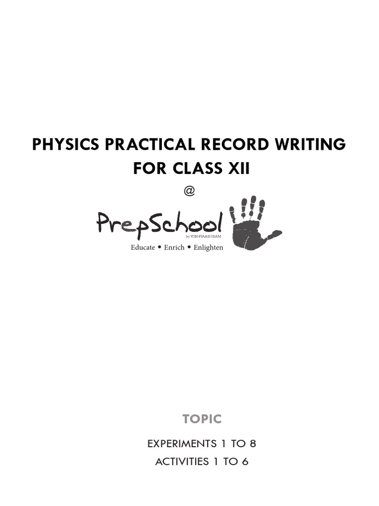 Physics Record Writing Class XII - 2024-25 | PDF | P–N Junction | Voltage