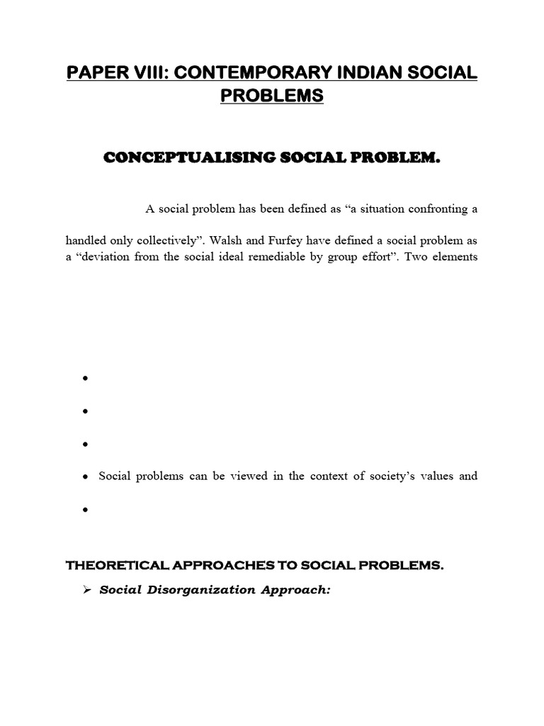 Social Problems | PDF | Deviance (Sociology) | Psychology