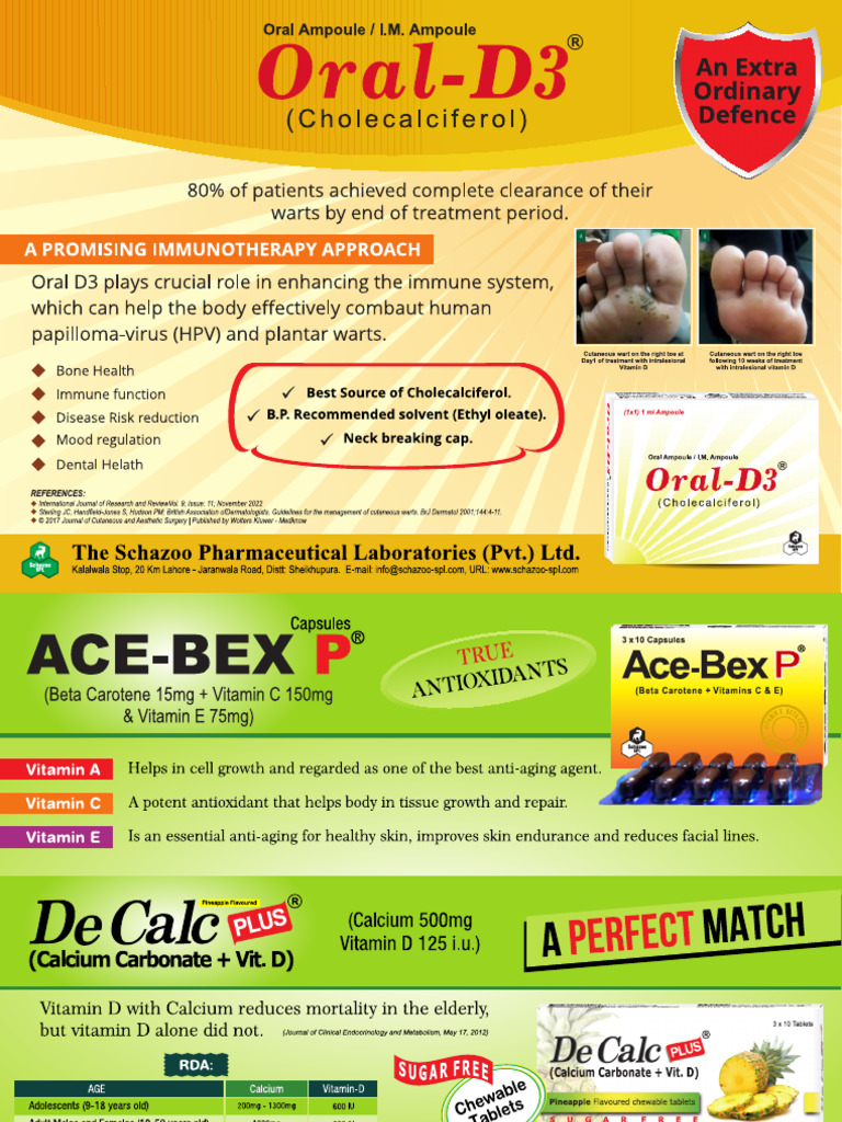 ORAL D , Decalc plus & Acebex-P Drop Card A5 | PDF