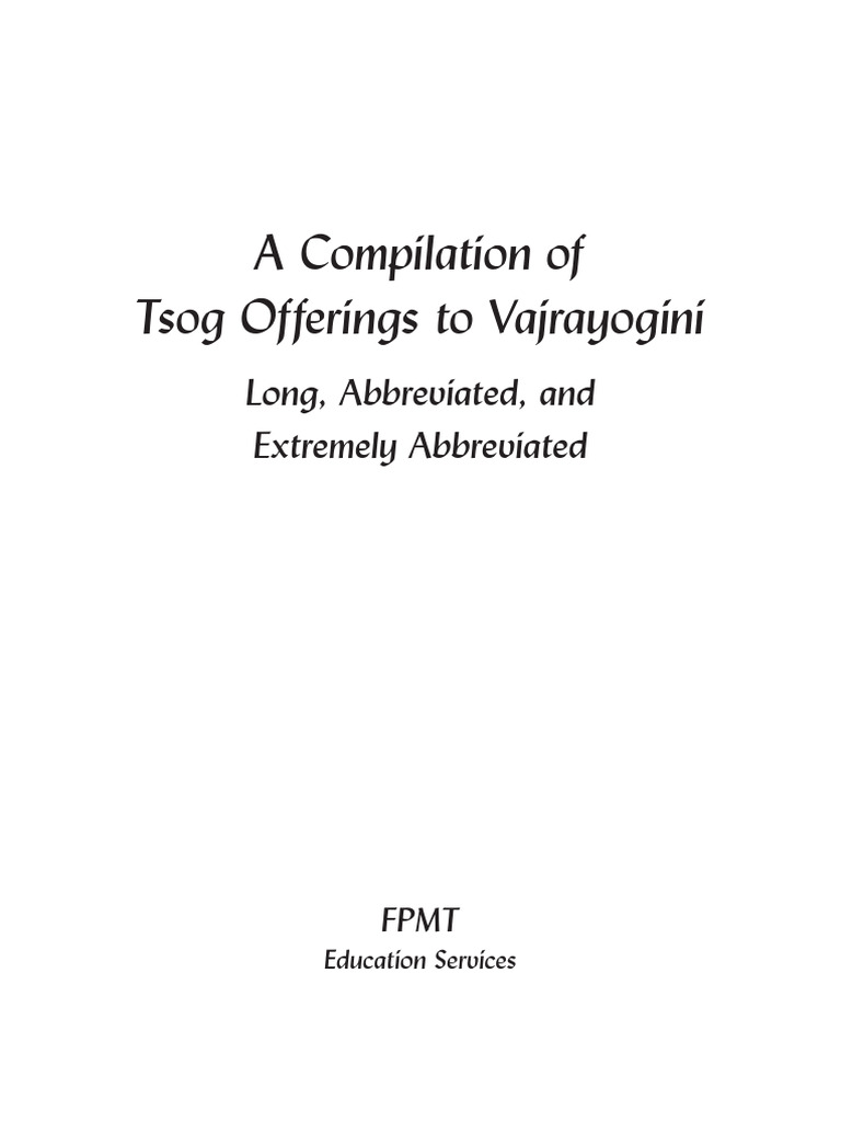 Vajrayogini Tsog Offering Compilation A5 | PDF | Vajrayana | Schools Of ...