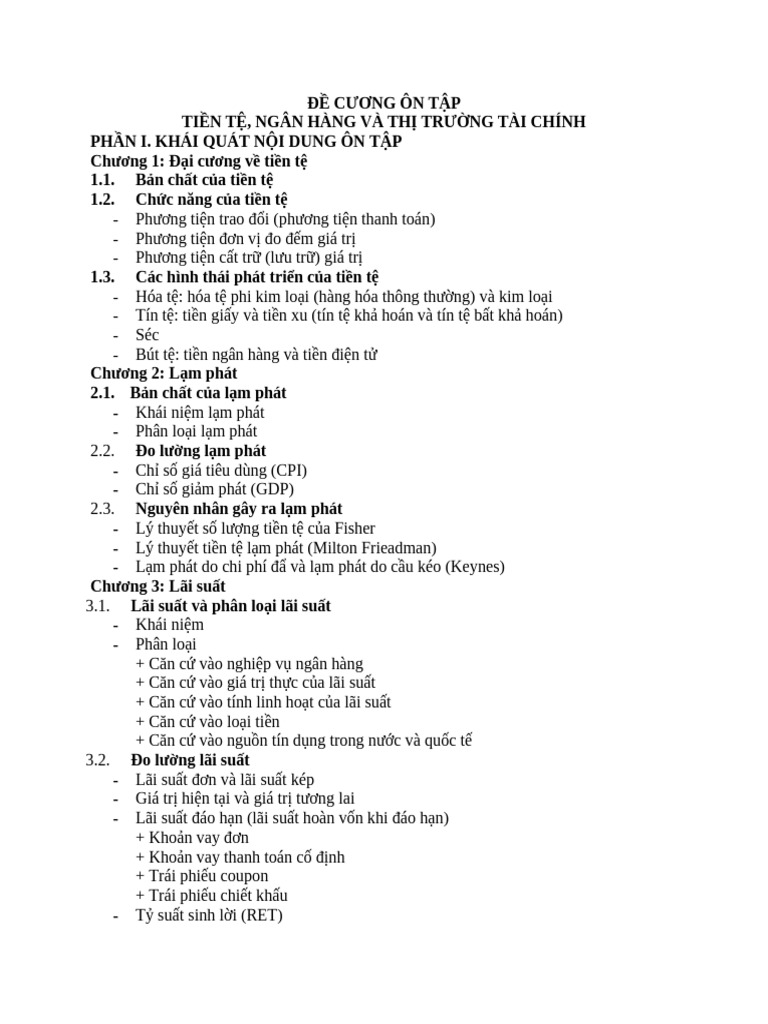 De Cuong On Tap TT, NH Và TTTC Hk3.2024 | PDF