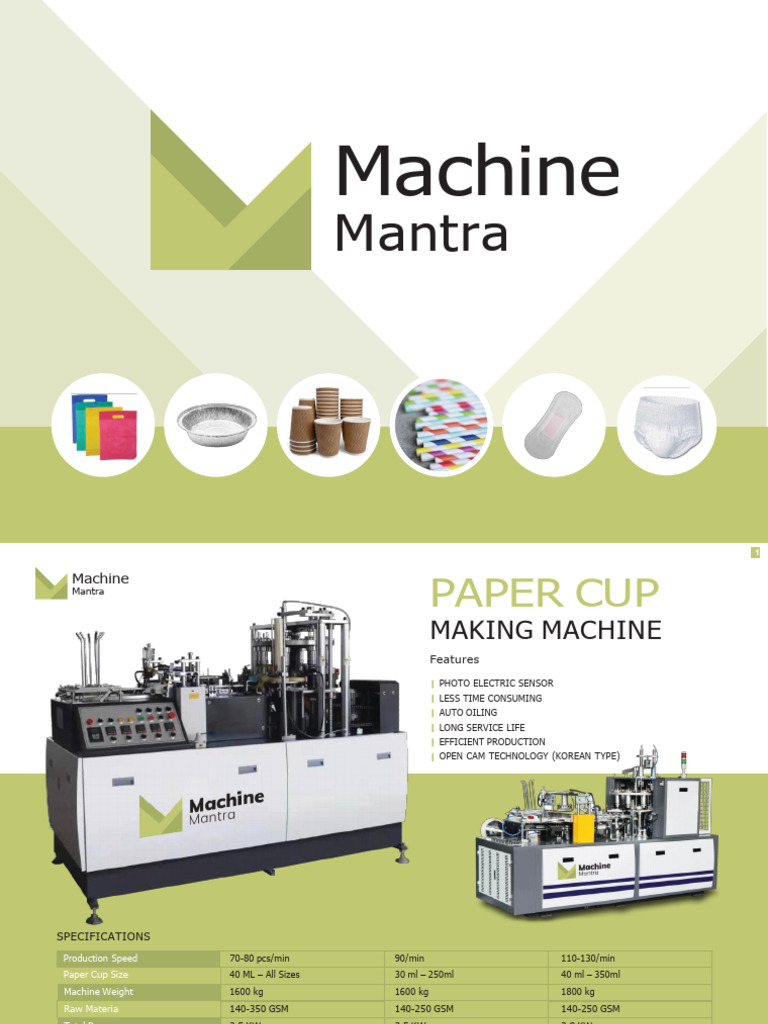 Machine Mantra catelog | PDF | Paper | Nonwoven Fabric