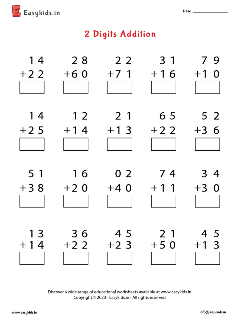 Addition Without Carry | PDF