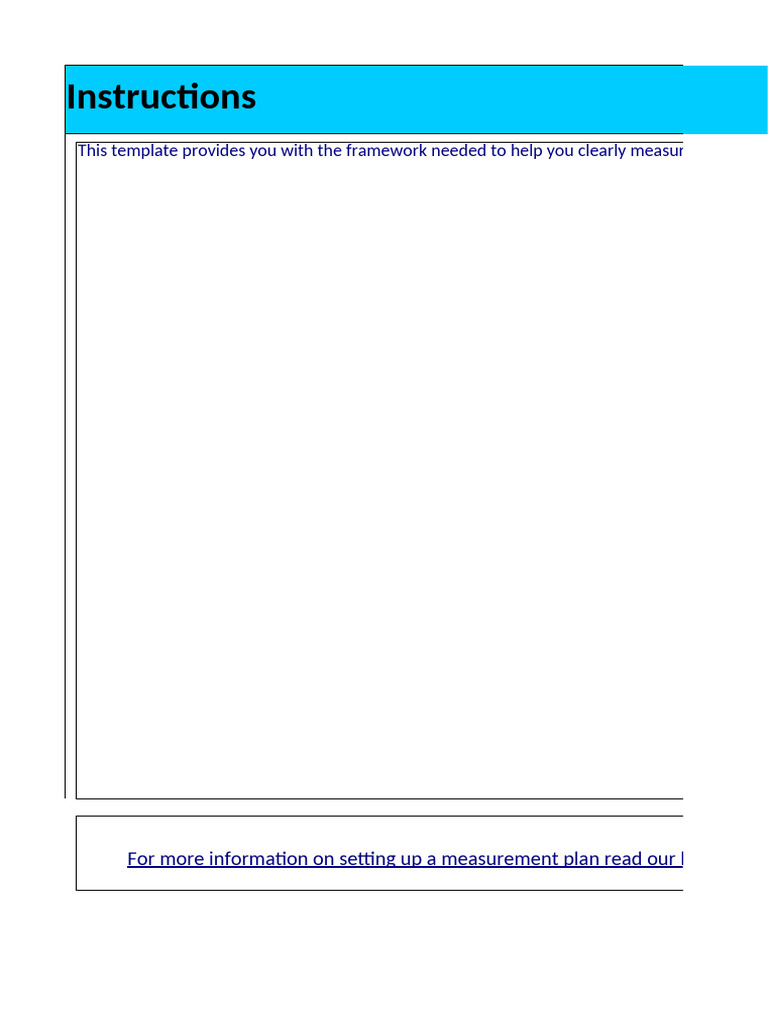 Measurement Plan | PDF | Sales | Performance Indicator