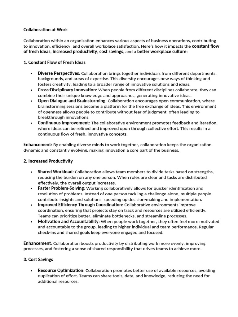 Collaboration at Work | PDF | Collaboration | Goal