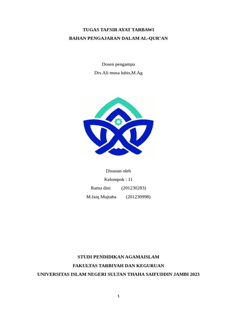 TAFSIR AYAT TARBAWI Klmpok 11 | PDF